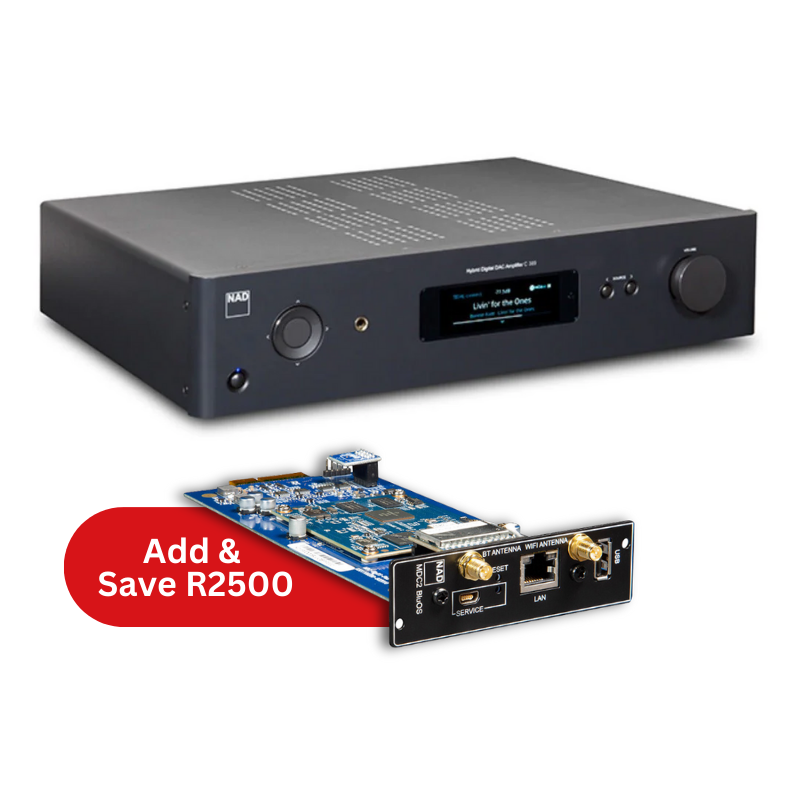 NAD C 389 - Hybrid/Digital DAC Amplifier & MDC2BluOS - Including HD-Au