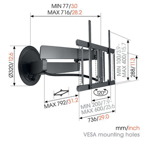 Vogels TVM 7655 Full-Motion TV Wall Mount (Each)